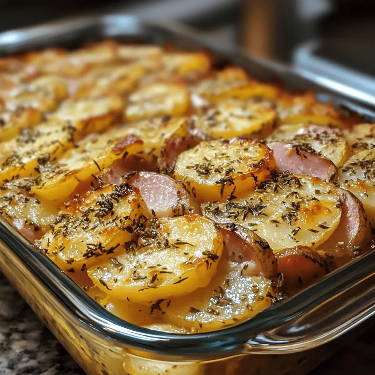 Easy Herbed Ham and Potato Bake: Irresistibly Cozy & Crispy