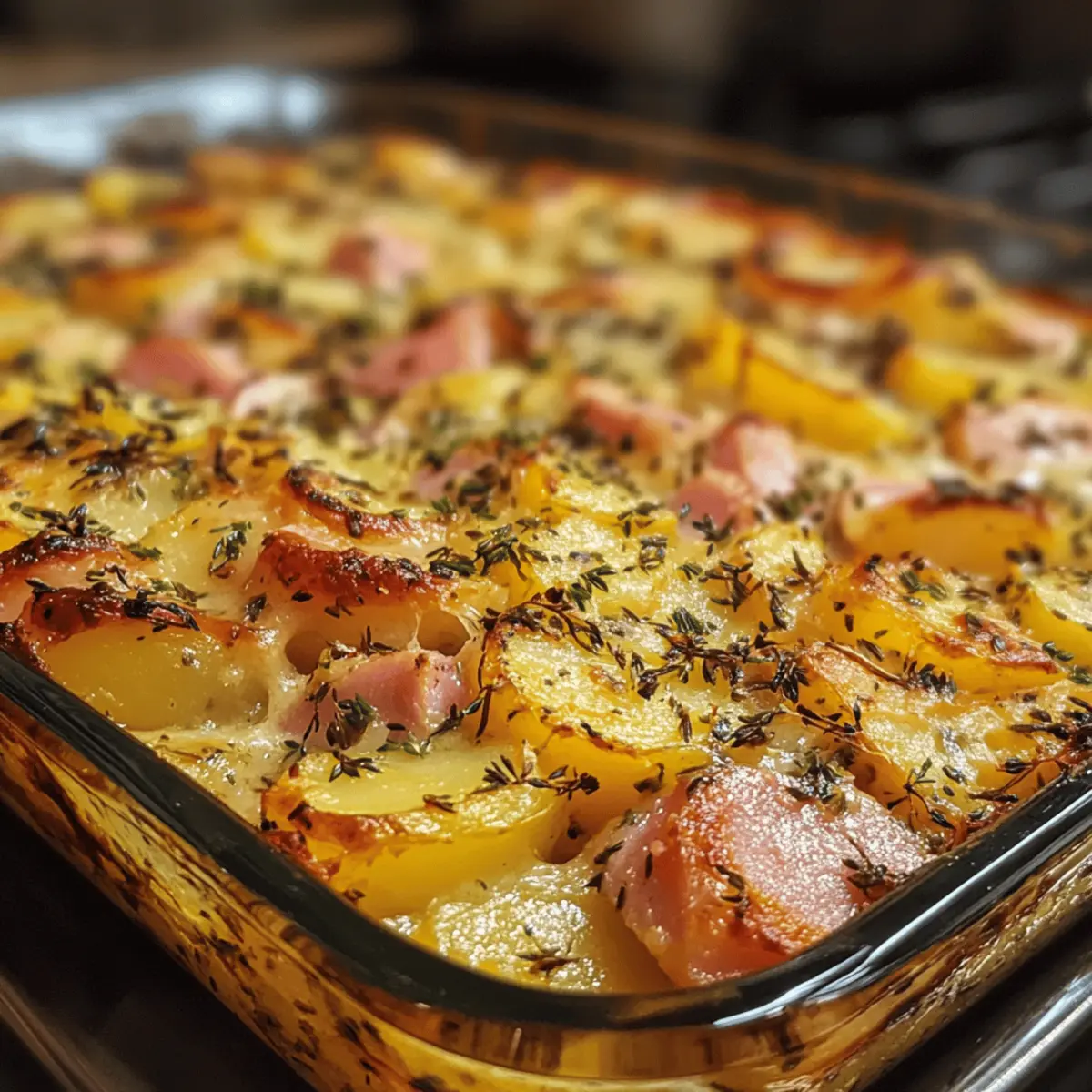 Easy Herbed Ham and Potato Bake: Irresistibly Cozy & Crispy
